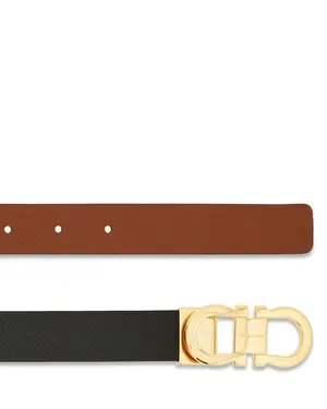 FERRAGAMO Donna Reversible Leather Belt - Nero