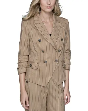 Karl Lagerfeld Paris Striped Double Breasted Jacket