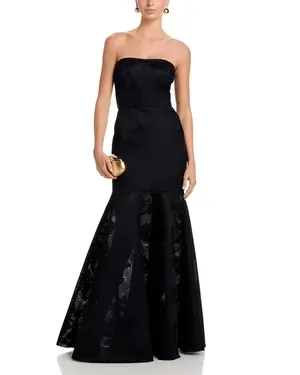 Black Halo Kristy Strapless Gown
