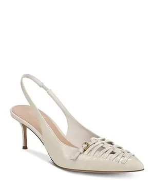 Veronica Beard Rashida Slingback Pumps - Ecru