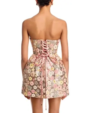BRONX AND BRONCO Jasmine Maraya Strapless Mini Dress