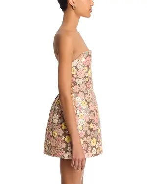 BRONX AND BRONCO Jasmine Maraya Strapless Mini Dress