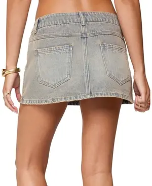 EDIKTED Denim Mini Skort