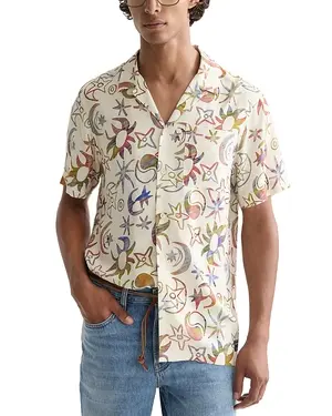 Scotch & Soda Printed Camp Shirt