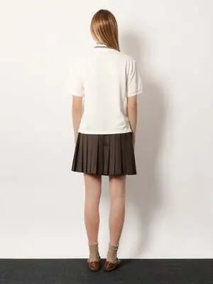 Miu Miu Cotton Polo Shirt With Asymmetric Zip