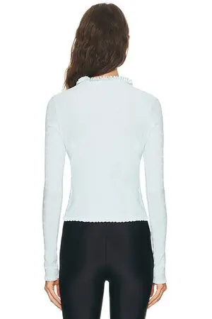 Balenciaga Fitted Cropped Cardigan With Ruffle Trim