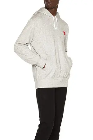 Play Comme Des Garcon Red Emblem Hoodie