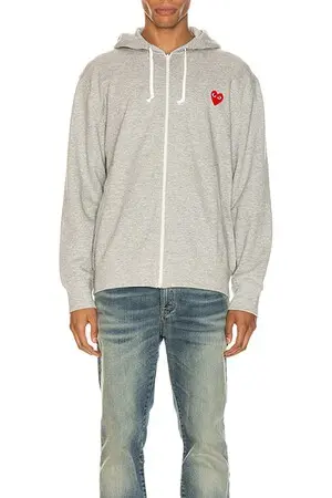 Play Comme Des Garcon Full Zip Hoodie