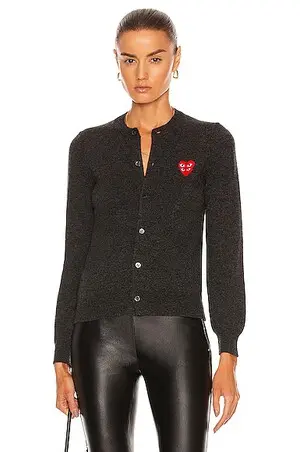 Play Comme Des Garcon Wool Cardigan