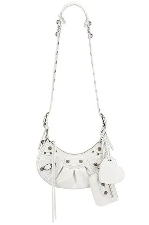 Balenciaga XS Le Cagole Shoulder Bag Optic White
