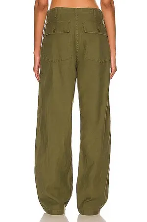R13 Wide Leg Utility Pant - Olive