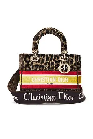 Dior Leopard Lady D-lite Handbag - Multi