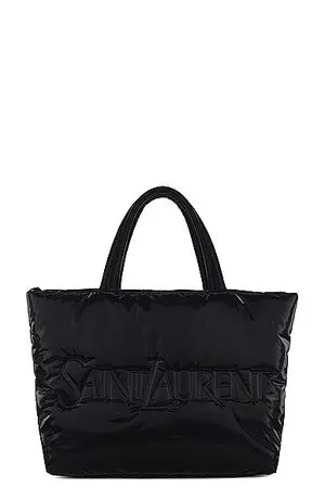 Saint Laurent Embossed Logo Tote Bag