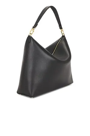 TOTEME Medium Bevel Grained Leather Bag - Black