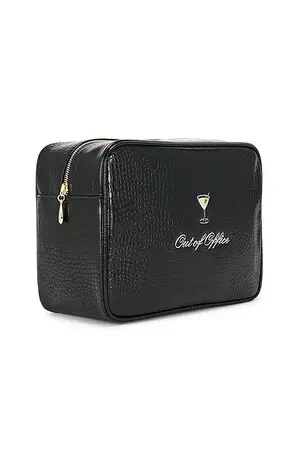 ABBODE Out Of Office Martini Croc Pouch - Black