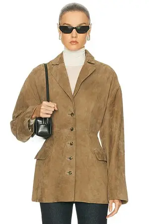 EAVES Salta Suede Jacket - Olive