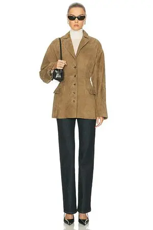 EAVES Salta Suede Jacket - Olive