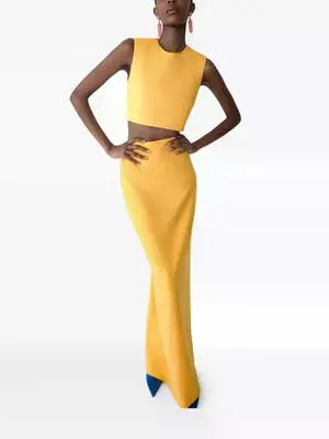 Carolina Herrera Column Maxi Skirt - Yellow