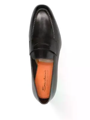 Santoni Penny-slot Loafers - Brown