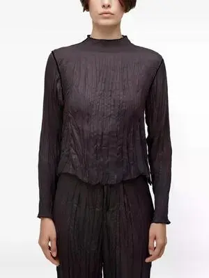 OSKLEN Wrinkled Satin Blouse