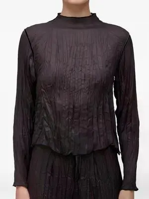 OSKLEN Wrinkled Satin Blouse