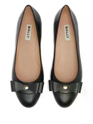 Bally Ysla Bow Ballet Flats - Black