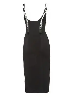 Off-White Logo-strap Fitted Dress