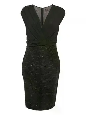 Max Mara Silk Draped Dress - Black