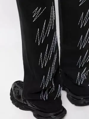 Off-White Stitch Diag Cotton Track Pants - Black