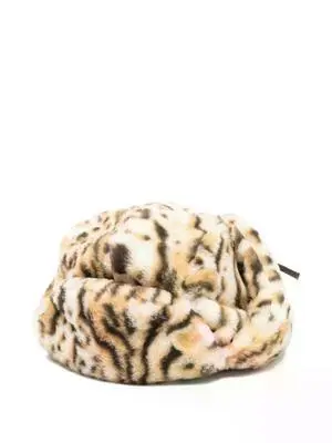 KANGOL Leopard Print Trapper Hat - Neutrals