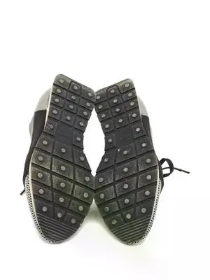 Balenciaga Leather And Mesh Panel Lace-up Sneakers - Multicolour
