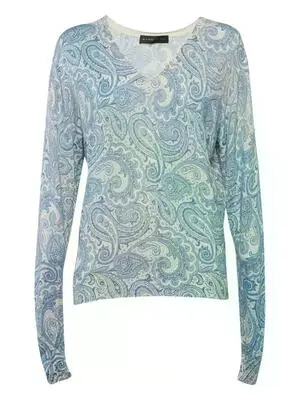 Etro Paisley-print V-neck Sweater