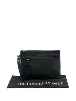 LOUIS VUITTON Takeoff Leather Zip Pouch