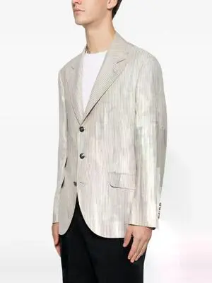 Brunello Cucinelli Stripe-pattern Blazer - Neutrals