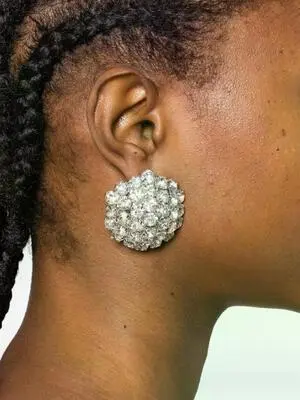 SELF-PORTRAIT Crystal Flower Stud Earrings