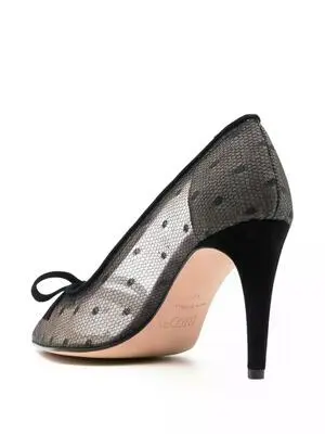 Red Valentino Pointed-toe Point D'esprit Pumps