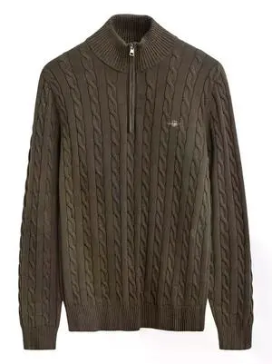 Gant Cable-knit Half-zip Sweater