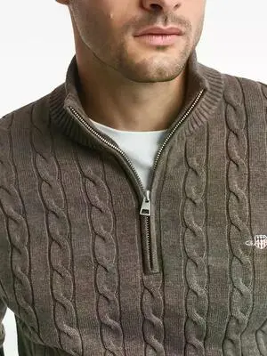 Gant Cable-knit Half-zip Sweater