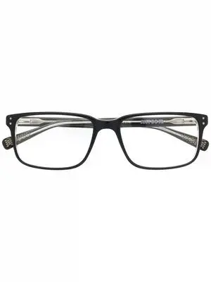 Nike Rectangle-frame Logo-print Eyeglasses - Black