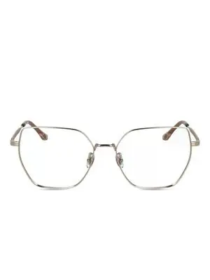 Lacoste Geometric Frame Eyeglasses - Gold