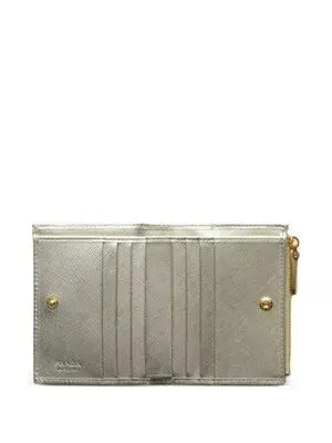 Prada Small Leather Wallet - Gold