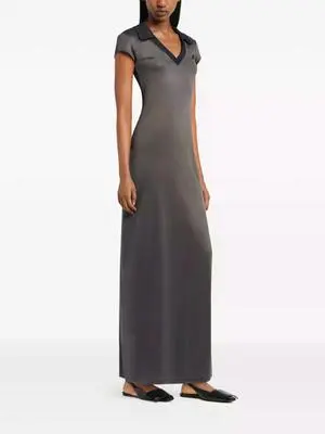 COURREGES Logo Maxi Dress - Grey