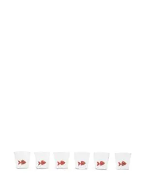 ICHENDORF MILANO Red Fish Glasses - White