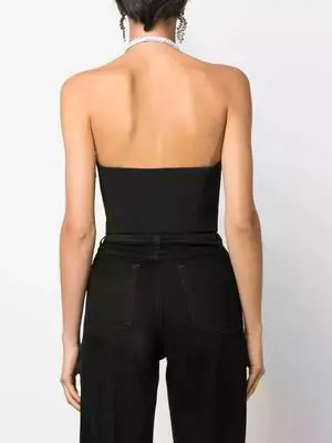 NUE Rhinestone-embellished Halterneck Top
