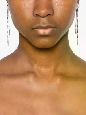 SELF-PORTRAIT Crystal-embellished Bow Drop Earrings