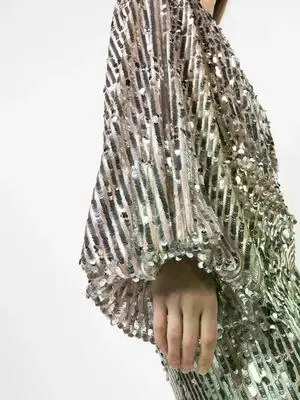 ROTATE BY BIRGER CHRISTENSEN Sequin V-neck Jumpsuit