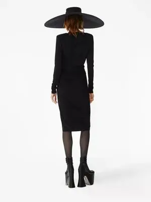 Nina Ricci Long-sleeve Draped Wrap Top