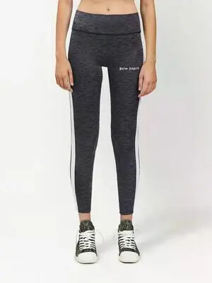 Palm Angels Side-stripe Mélange-effect Leggings