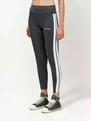 Palm Angels Side-stripe Mélange-effect Leggings