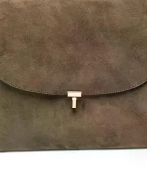 TOTEME T-lock Suede Satchel - Brown